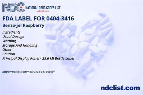 Fda Label For Benzo Jel Raspberry Indications Usage And Precautions