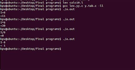 Cskecode Yacc To Evaluate An Expression Simple Calculator Program For Addition And Subtraction