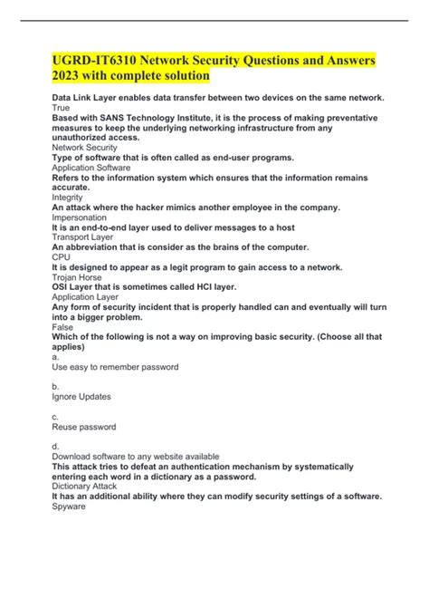 UGRD IT6310 Network Security Questions And Answers 2023 With Complete Solution UGRD IT6310