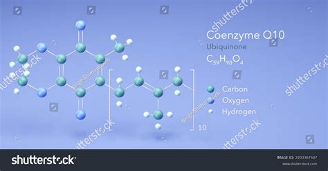 Coenzyme Q10 Molecular Structures Ubiquinone 3d Stock Illustration 2203367507 Shutterstock