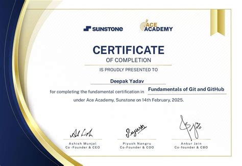 Certification Git Github Learning Careergrowth Softwaredevelopment Sunstone Internship