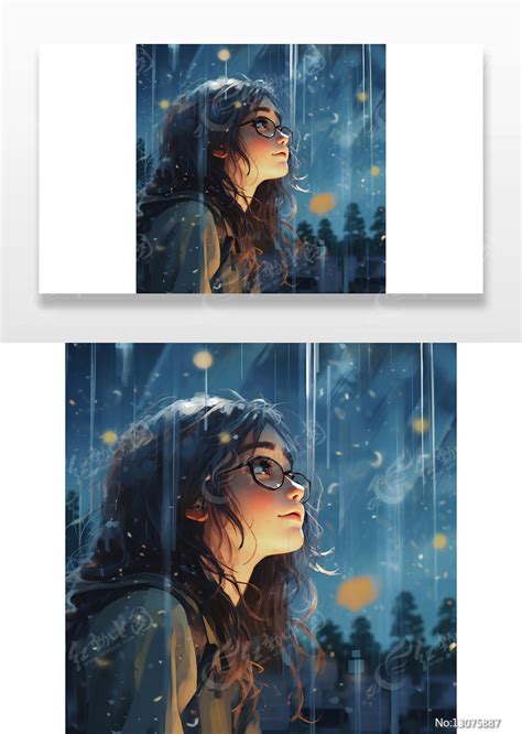 雨季女孩插画图片下载 红动中国
