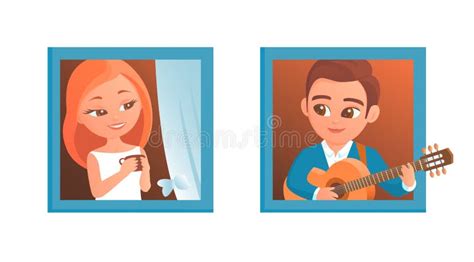 Girl Boy Windows Stock Illustrations 613 Girl Boy Windows Stock