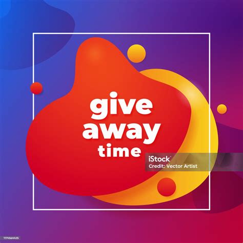 액체 액체 현대 모양 배지 배경 벡터 일러스트와 경품 시간 소셜 미디어 포스터 템플릿 디자인 개념에 대한 스톡 벡터 아트 및 기타 이미지 Istock