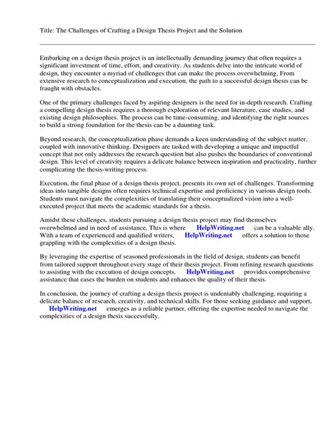 Design Thesis Project Pdf Design Thesis Project Pdf