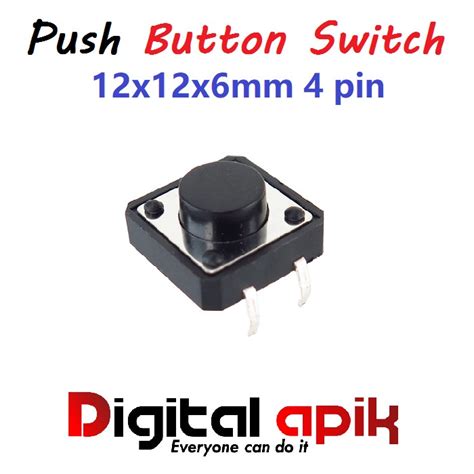 Jual Push Button Switch 12x12 Mm Tombol Saklar 12x12x6mm 12x12mm Tactile Shopee Indonesia