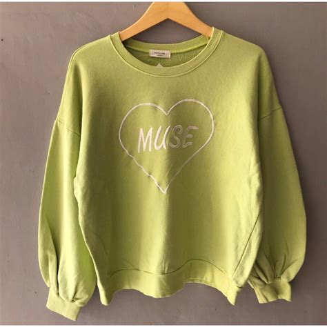 Crewneck Oversize Muse Green Shopee Philippines