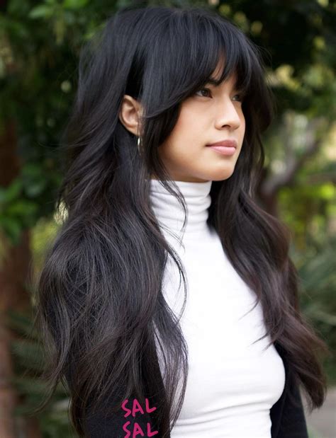 30 Trendy Ways To Style Long Hair With Bangs