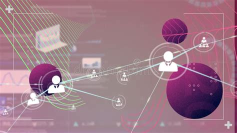 Animation Of Graphical Circles And Wave Patterns People Icons