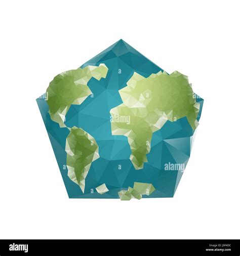 Earth Polygon Planet Geometric Figure Pentagon Abstract Universe Stock Vector Image And Art Alamy
