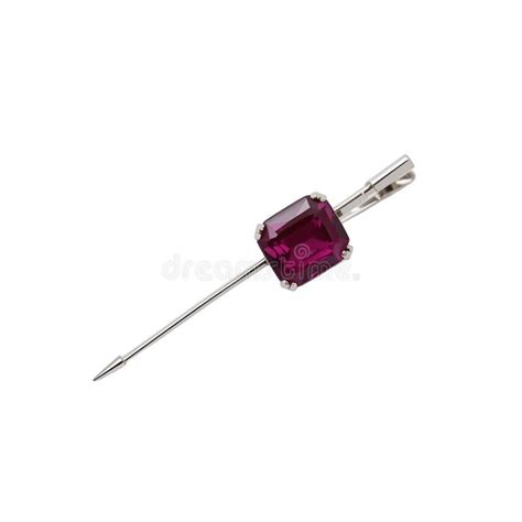 Stunning Ruby Tie Pin Crafted In Platinum Showcasing Elegance And Sophistication For Formal