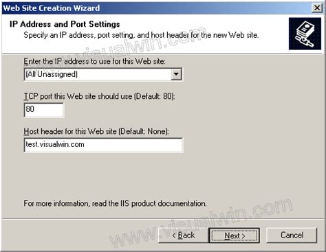 Setting Host Headers In IIS