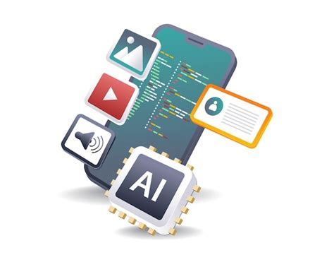 Premium Vector Ai Applications In Smartphone Programming