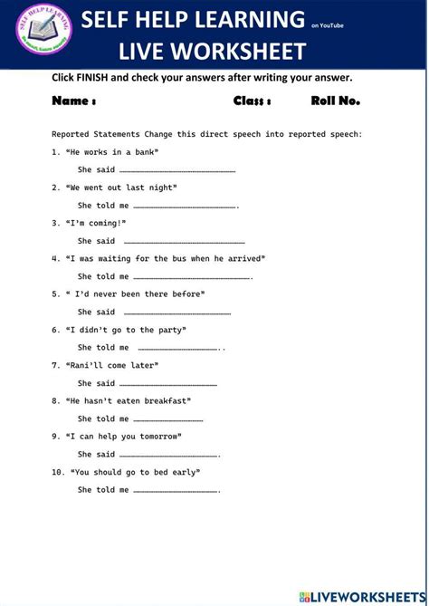 Narration Free Interactive Worksheets 2062541
