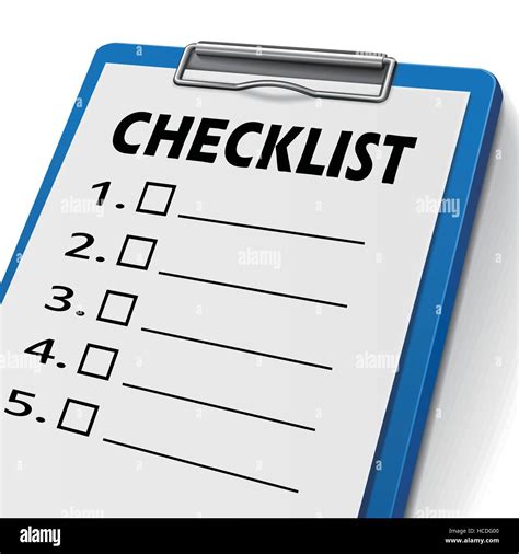Inspector Checklist Stock Vector Images Alamy