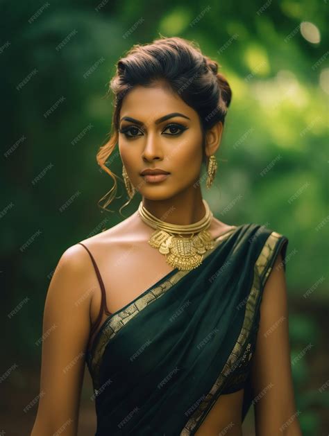 Premium Ai Image A Portrait Of Beautiful Sri Lanka Girl