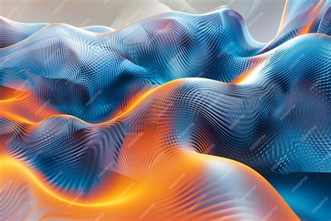 Premium Photo Undulating Chromatic Waves Of Futuristic Fluid Patterns In Vibrant Amber