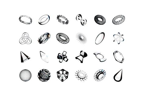 3d Glass Abstract Shapes Objects Ft Chrome And 3d Envato