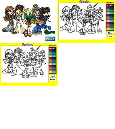 Swfchan Bratz Online Coloring Game Swf