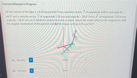 Solved At The Instant Of The Figure A 8 30 Kg Particle P