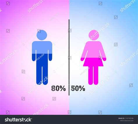 Conceptual Infographic Gender Chart Modern Flat ภาพประกอบสตอก Shutterstock