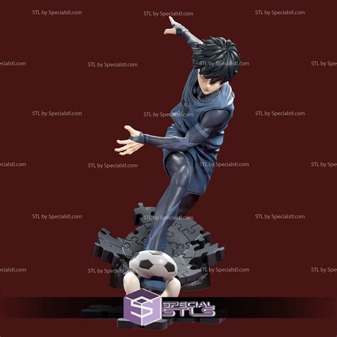 Yoichi Isagi Action Pose 3d Printing Figurine Blue Lock Stl Files