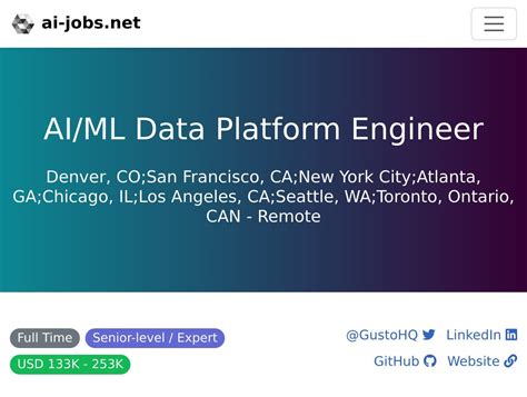 [hiring] Ai Ml Data Platform Engineer Remote R Ai Ml Jobs