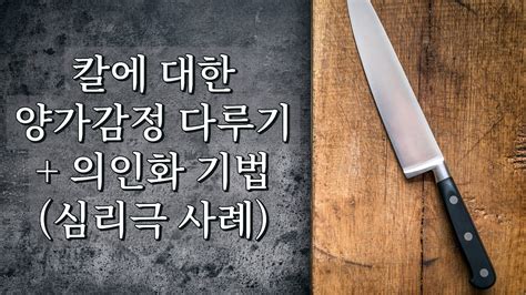 칼에 대한 양가감정 다루기 의인화 기법 심리극 사례 Youtube