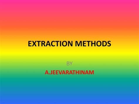 Supercritical Fluid Extraction Pptx