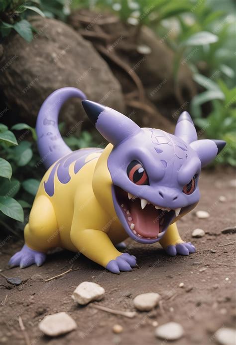 Pikachu Combined With Wartortlearbok And Evil Red Devil Premium Ai Generated Image