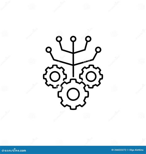 Function Settings Icon Vector Set Editable Illustration Sign Collection Automated System