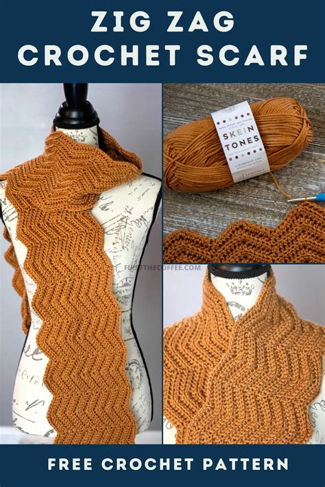 Zig Zag Crochet Scarf Pattern First The Coffee Crochet