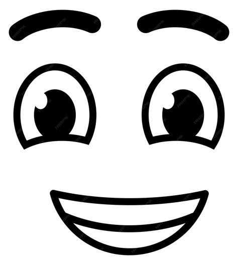 Premium Vector Beaming Face With Smiling Eyes Comic Emoji Doodle