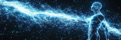 An Abstract Visualization Of Neural Synapses In The Body With Vibrant