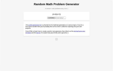 Random Math Problem Generator
