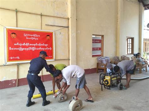 ကျိုက်လတ်၌ စက်သုံးဆီဆိုင်အရောင်းဝန်ထမ်းများ မီးဘေးလုံခြုံရေးနှင့် မီးငြှိမ်းသတ်ရေးသင်တန်းဖွင့