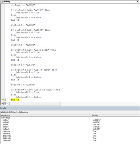 Vba Like Operator Different Matching Patterns Automate Excel