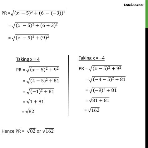 Ex 7 1 9 If Q 0 1 Is Equidistant From P 5 3 R X 6