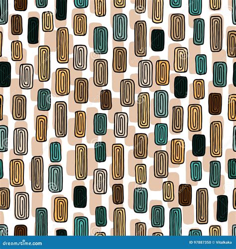 Vector Rectangle Seamless Pattern Stock Vector Illustration Of Form Design 97887350