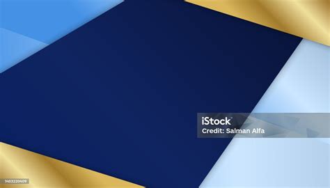 추상적인 배경 파란색과 금색 그라디언트 현대 파란색 추상 기하학적 사각형 상자 줄 프리젠 테이션 디자인 배너 브로셔 및 명함을