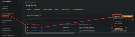 How To Create A Aws Rds Snapshot