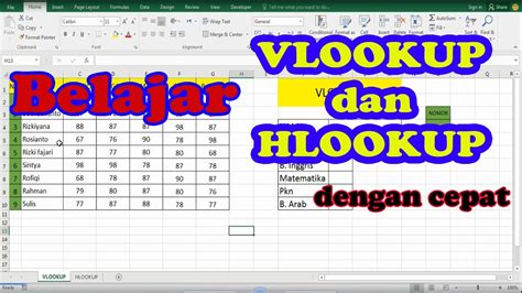 Belajar Microsoft Excel Vlookup Dan Hlookup
