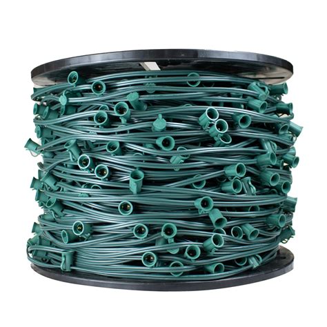 C9 Stringer 1000ft 24 Inch Spacing Green Christmas Light Supplies