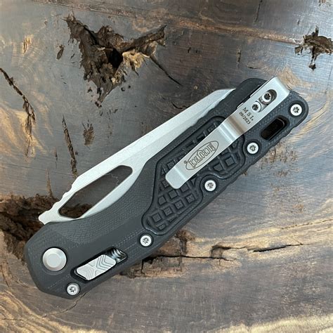Microtech MSI RAM LOK Frag Black G 10 Handle Stonewash Standard 210 10FRGTBK American Edge Knives