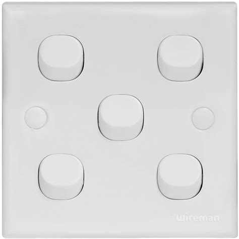Wireman Normal White 1 Way 4 Gang Switch Elecshop Lk