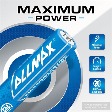Allmax Aa Lithium Maximum Power Batteries 12 Count Longest Lasting