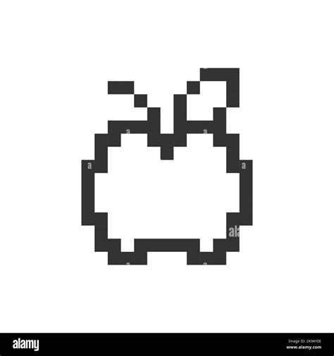Apple Fruit Pixelated Ui Icon Stock Vector Image And Art Alamy