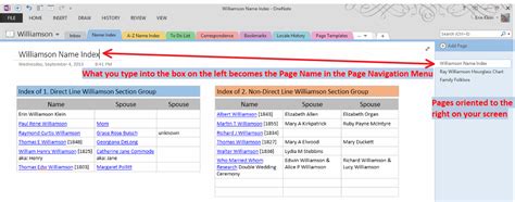 Managing Pages In OneNote My Family History Files