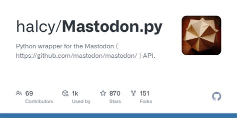 GitHub Halcy Mastodon Py Python Wrapper For The Mastodon Https