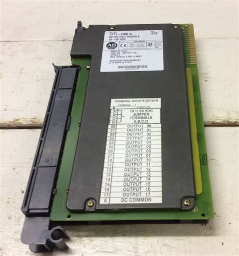Allen Bradley 1771 OBD C DC Output Module 10 60 VDC 8 Module Max W Wiring